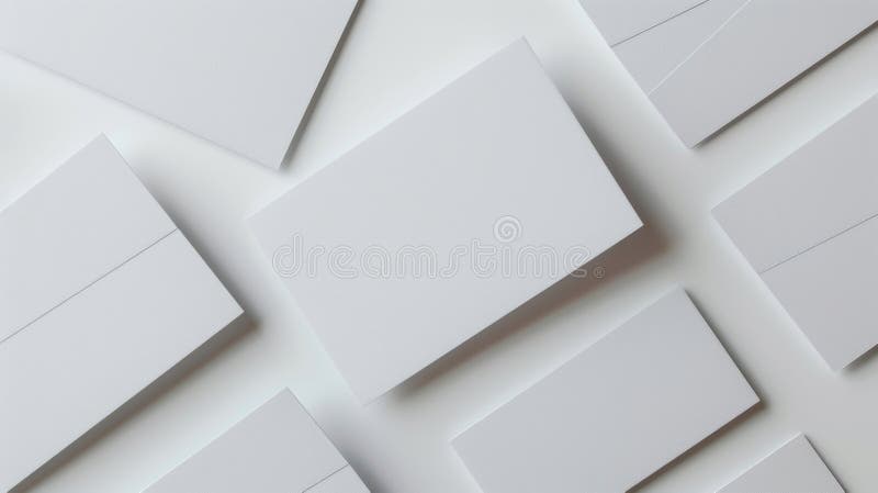 Pattern of Several Stacks of White Paper or Cardstock, Arranged in a ...