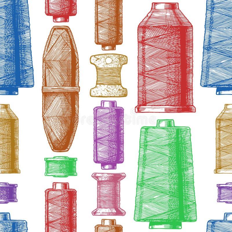 Sewing thread bobbin stock vector. Illustration of retro - 99162554