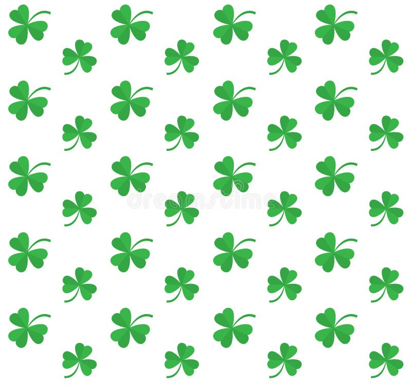Pattern with shamrocks stock vector. Illustration of celebrate - 111474276