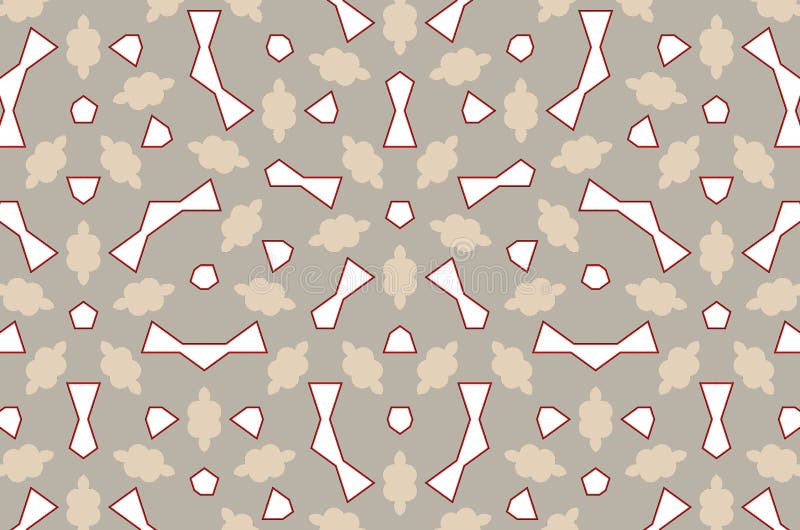 A Pattern of Shapes and Lines in a Beige and White Color Scheme Stock ...