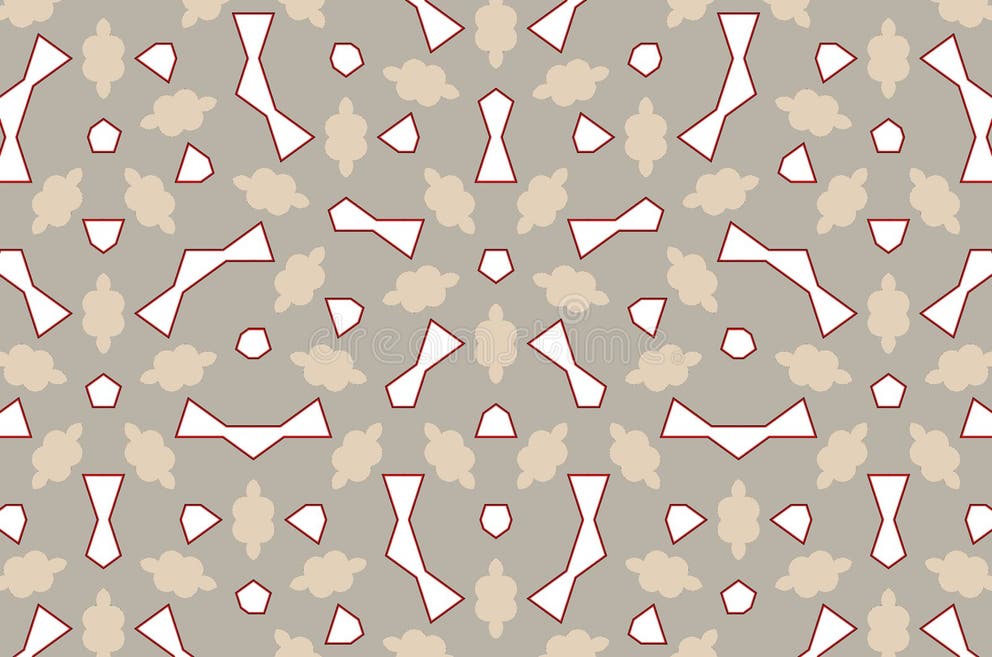 A Pattern of Shapes and Lines in a Beige and White Color Scheme Stock ...