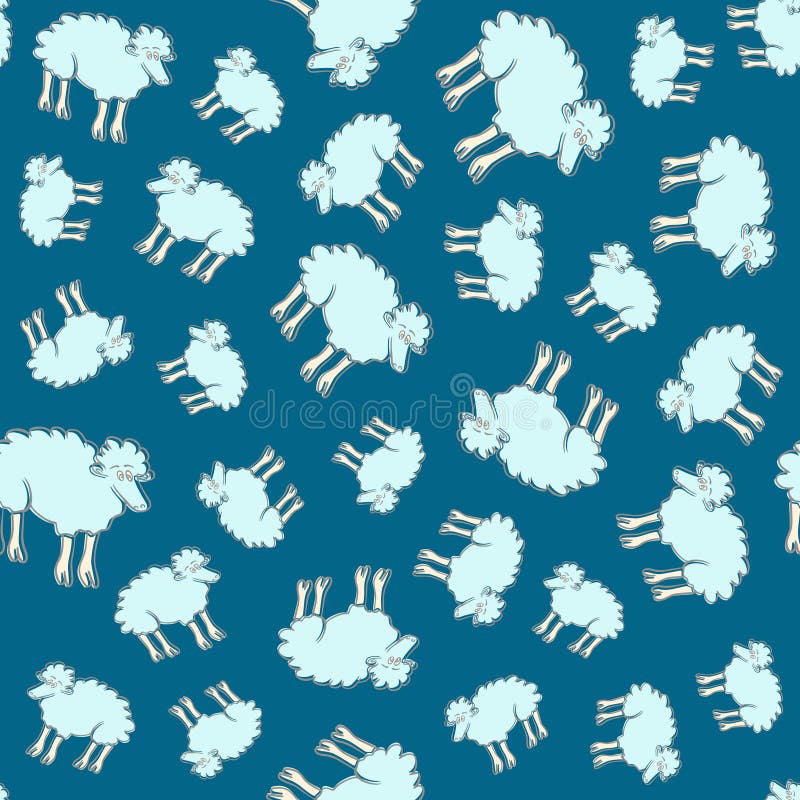Pattern with sheep. stock vector. Illustration of fabric - 266174304