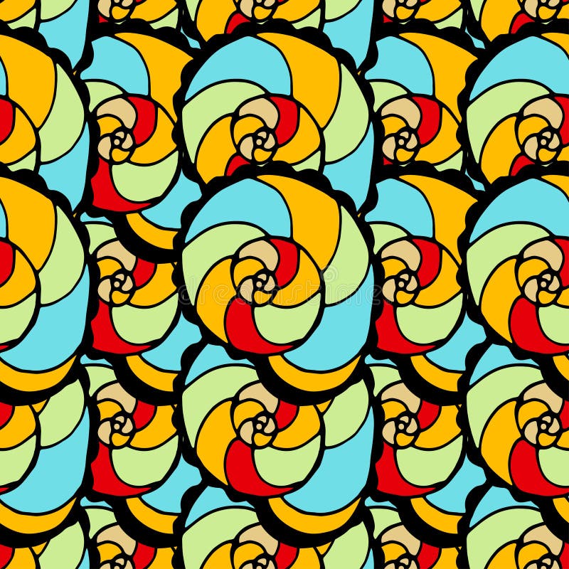 Pattern with shells stock vector. Illustration of nature - 59228460