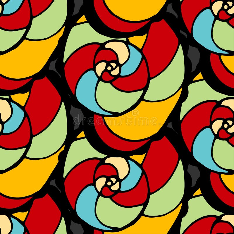 Pattern with shells stock vector. Illustration of ornate - 59228625