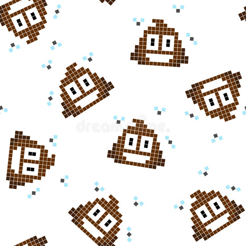 Shit Pixel Art. Turd are Pixelated Stock Vector - Illustration of feces ...