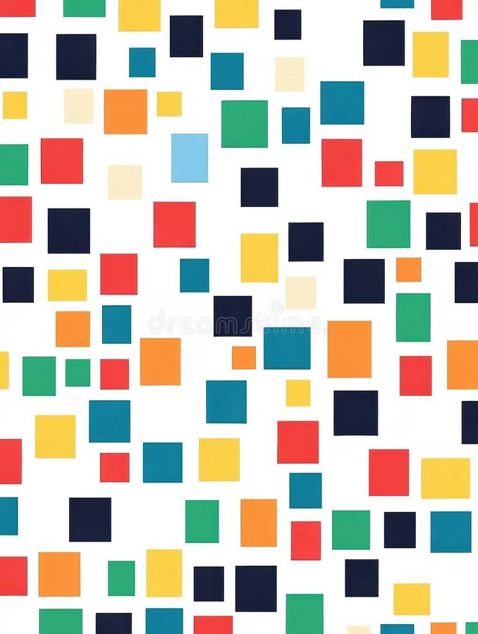 Colorful Pixel Art Seamless Pattern with Vibrant Squares in Various ...