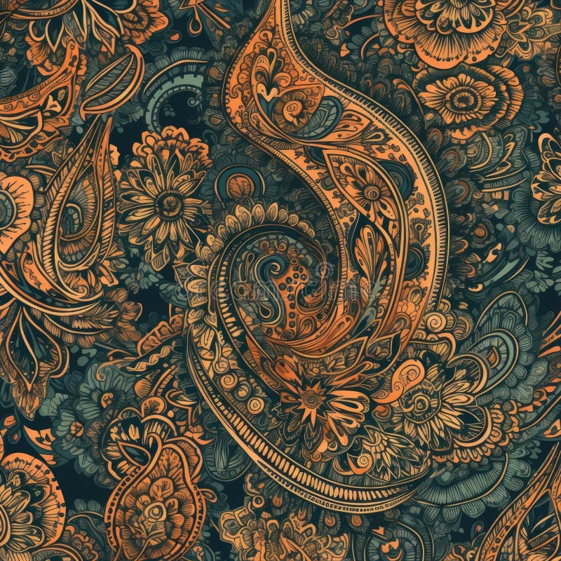 Paisley Pattern Texture stock illustration. Illustration of timeless ...
