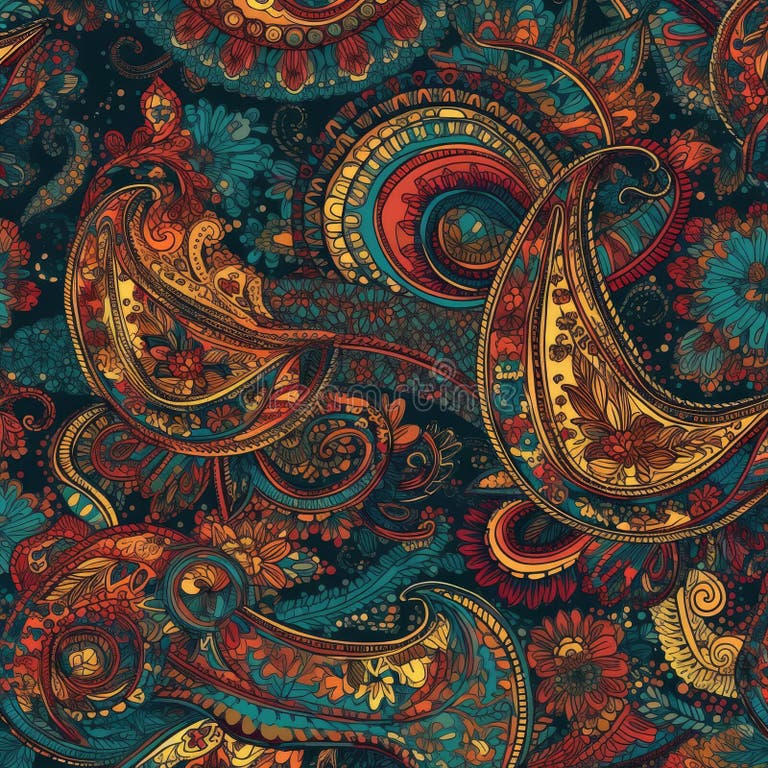 Paisley Pattern Texture stock illustration. Illustration of classic ...