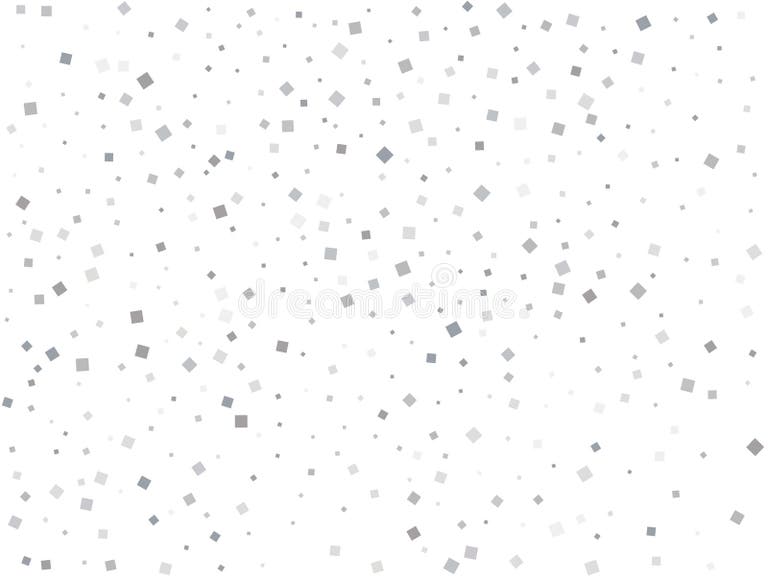 Pattern with Silver Squares. Christmas Silver Square Confetti. Festive ...