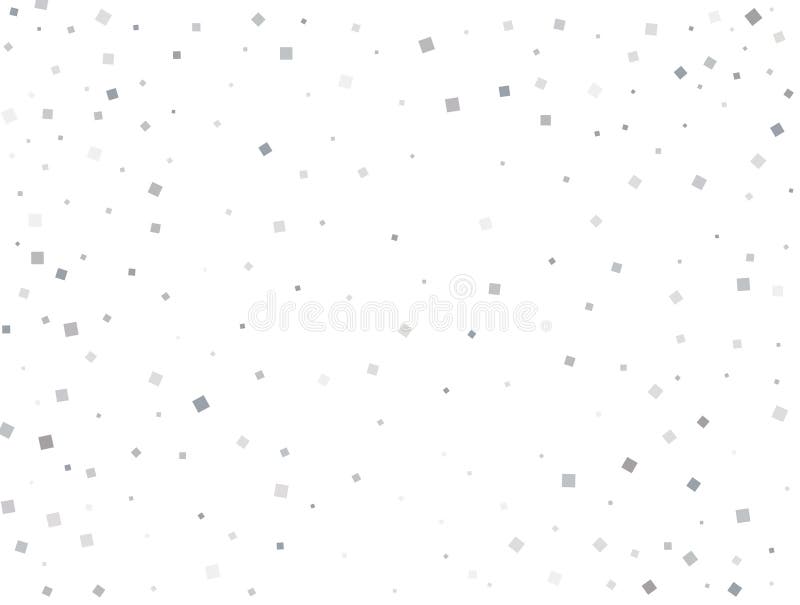Pattern with Silver Squares. Christmas Silver Square Confetti. Festive ...