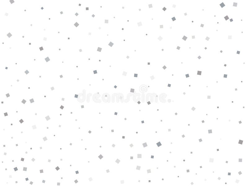 Pattern with Silver Squares. Christmas Silver Square Confetti. Festive ...