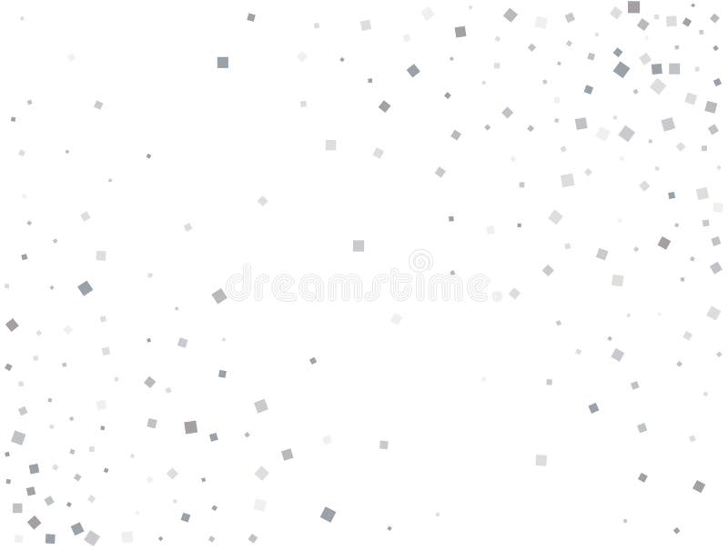 Pattern with Silver Squares. Wedding Silver Square Confetti. Festive ...
