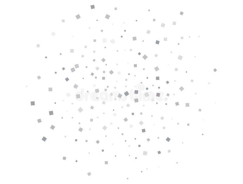 Pattern with Silver Squares. Wedding Silver Square Confetti. Festive ...