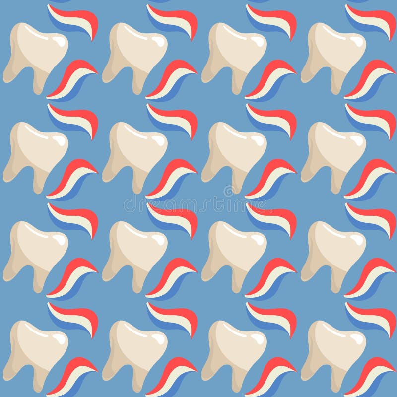 A Pattern of Simple Clean Teeth and Toothpaste. Brushing Your Teeth ...