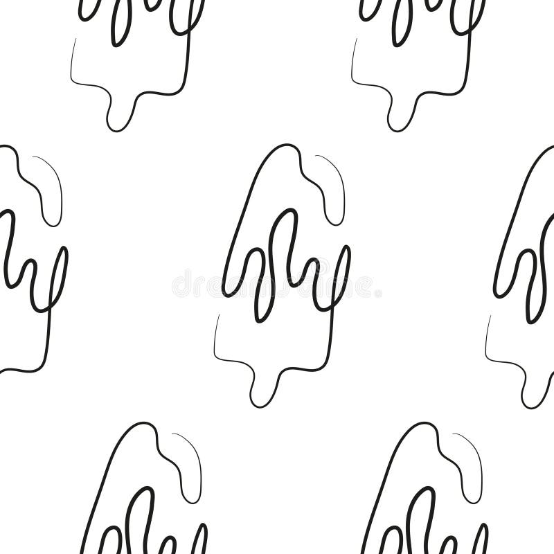 Pattern with a Simple Icon of a Rectangular Ice Cream on a Stick Drawn ...