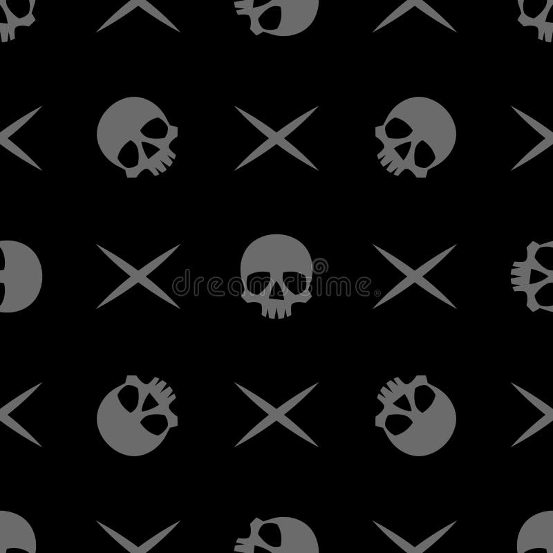 Pattern skull bone cross stock vector. Illustration of grey - 65504783
