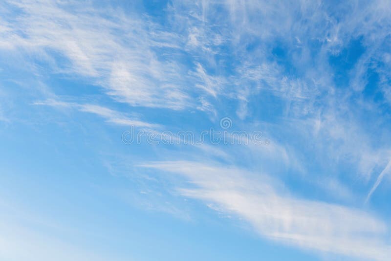 Sky in the Blue Colors. Effect of Light Pastel Colored of Sunset Clouds ...