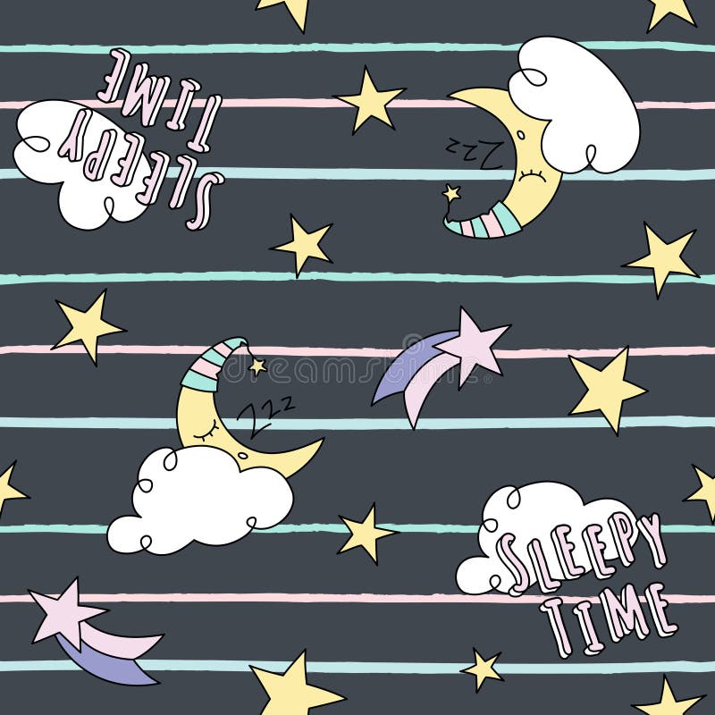 Sleepy Time Wallpaper Stock Illustrations – 153 Sleepy Time Wallpaper ...