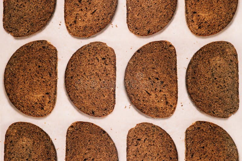 Slices of Brown Bread on a Plate Stock Image - Image of wooden, seed ...