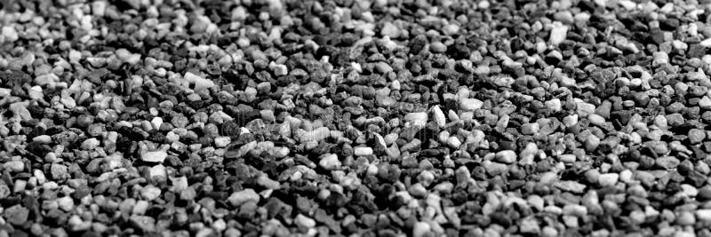 The Pattern of Small Black Pebbles Stone. Panorama Stock Photo - Image ...
