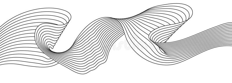 Pattern of Smooth Wavy Lines. Design for Packaging Design, Music ...