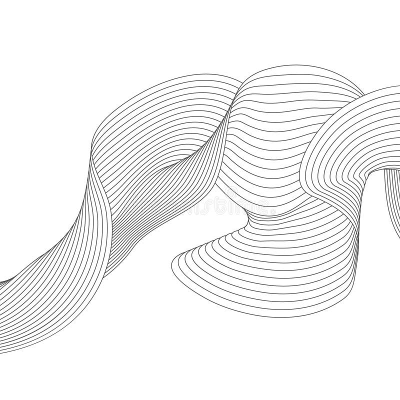 Pattern of Smooth Wavy Lines. Design for Packaging Design, Music ...