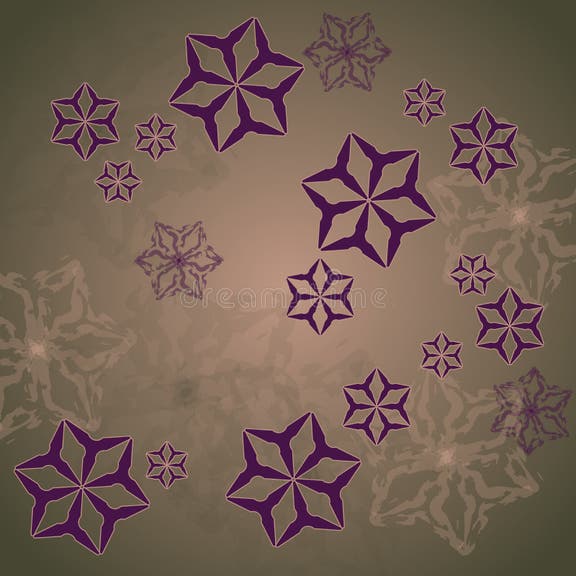 Pattern of Snowflakes Composed of Triangles Stock Vector - Illustration ...