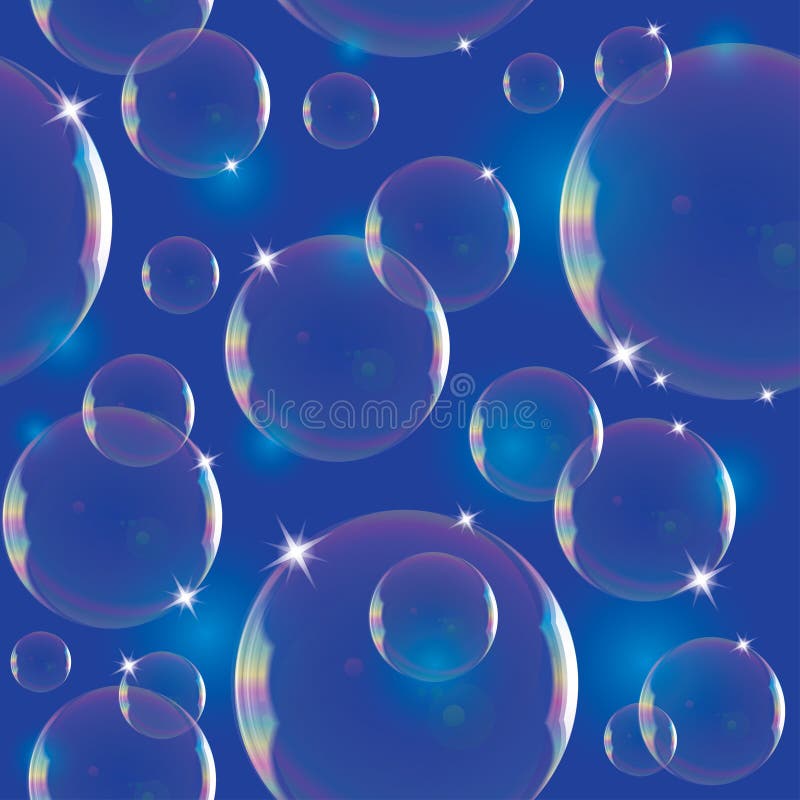 Pattern with soap bubbles stock vector. Illustration of design - 24215461