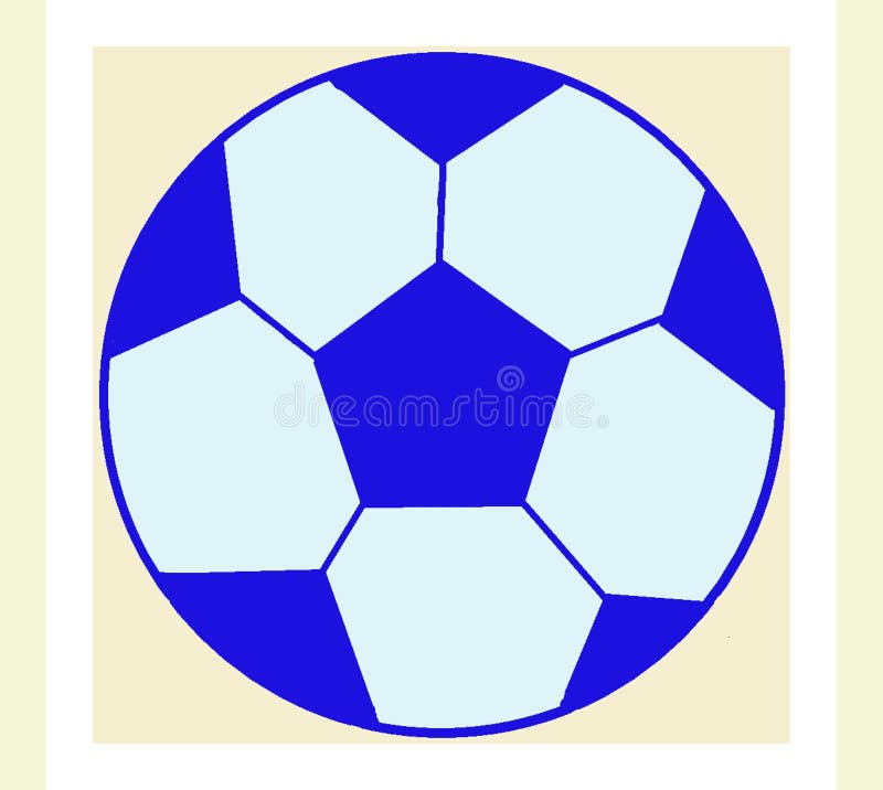 Pattern with a Soccer Balls in a Blue Colors. Stock Illustration ...