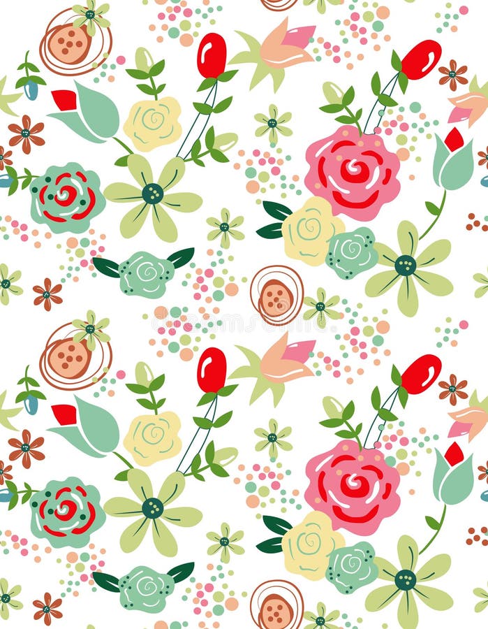 Pattern Soft Flowers for Design Stock Vector - Illustration of vector ...