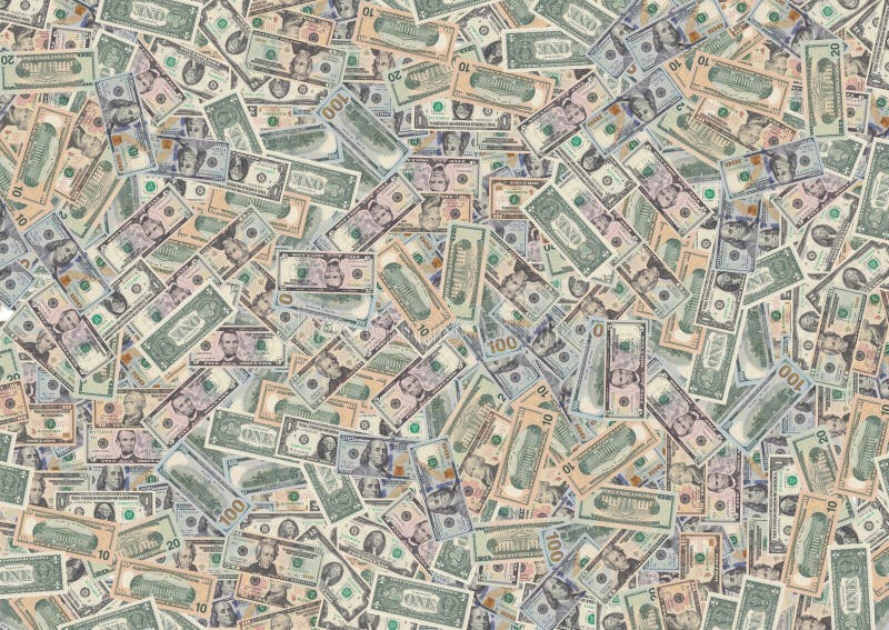 Pattern - a Solid Carpet - from Banknotes of Various Face Values of the ...