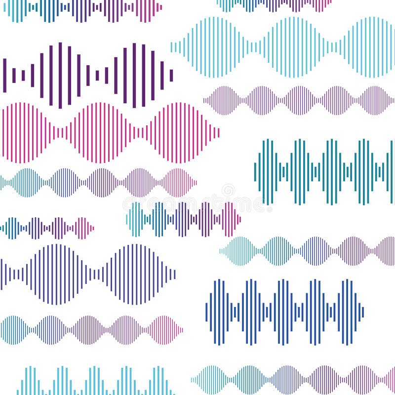 Pattern sound wave icon stock vector. Illustration of musical - 142251418