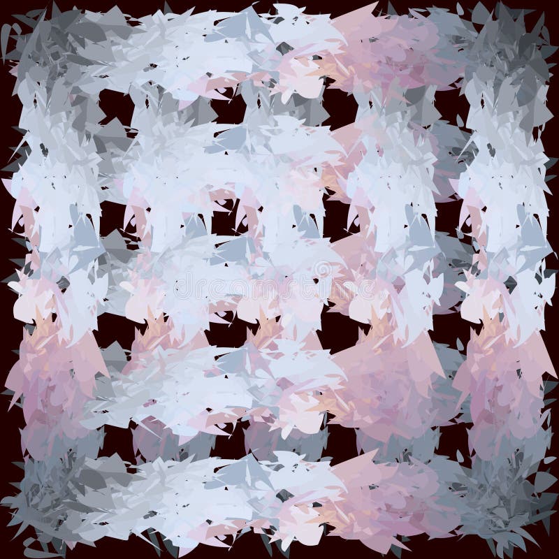 A Pattern from a Square Grid of Fluffy Snow Ornament. Stock Vector ...
