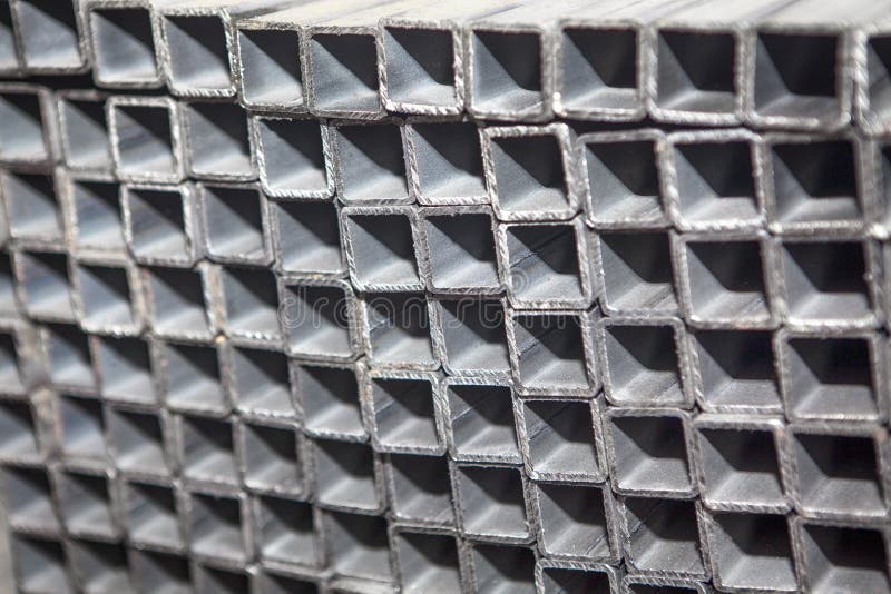 Square metal profiles stock image. Image of effect, hollow - 104978277
