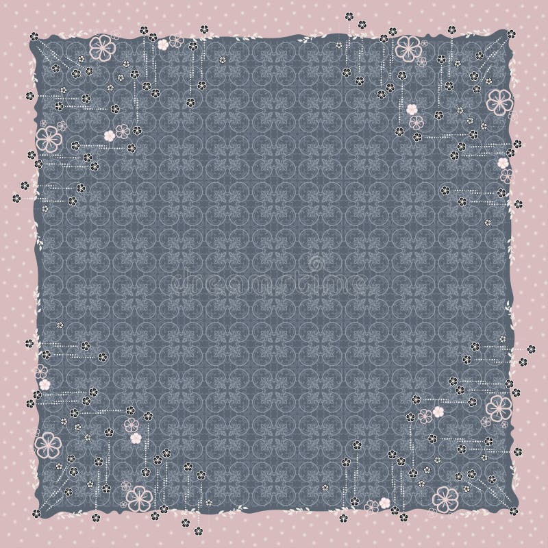 Pattern Square Scarf Design with Ethnic Texture Stock Vector ...