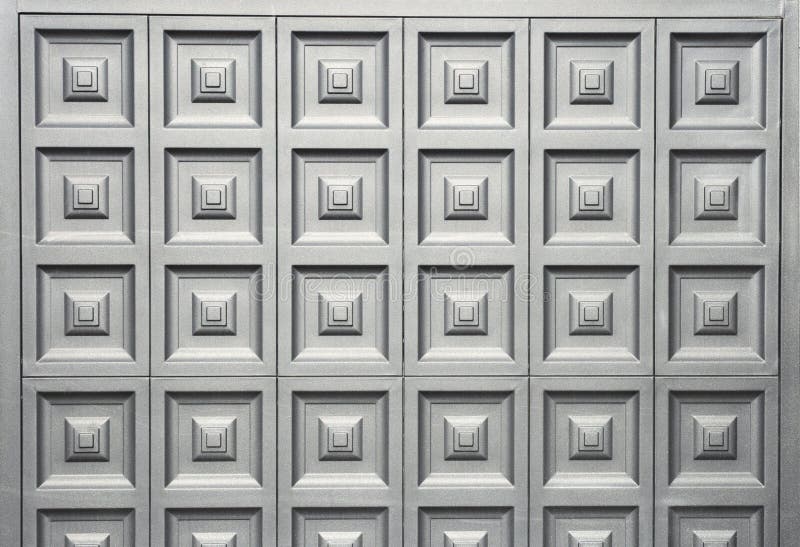 Pattern of Squares on a Black Iron Background. Ornamental Gate in a ...