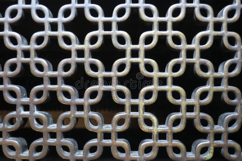 Pattern of Squares Forming a Metal Grid or Grate Stock Image - Image of ...