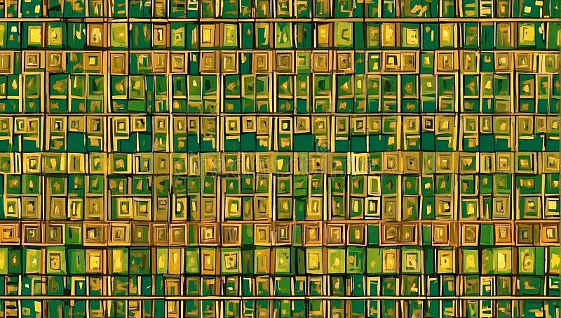 A Pattern with Squares in a Rolling Design and Featuring the Colors ...