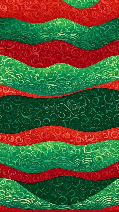 A Pattern with Squares in a Rolling Wave Design in the Colors Red and ...