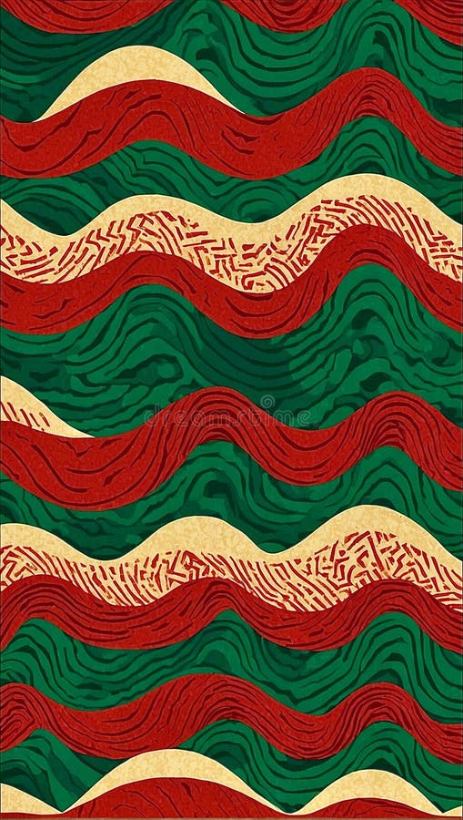 A Pattern with Squares in a Rolling Wave Design in the Colors Red and ...