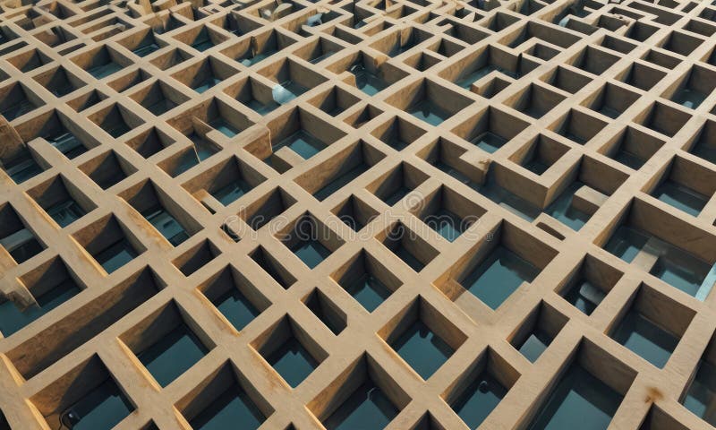 A Pattern of Squares is Shown in this Image, with a Blue Background ...