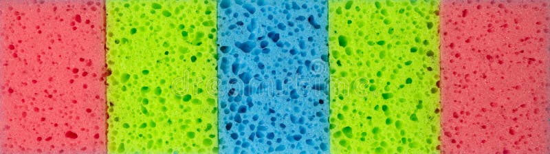 Pattern from Stack of Kitchen Cleaning Sponges. Top View Stock Photo ...