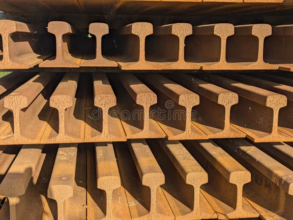 Railway Iron Rails, Section View Stock Illustration - Illustration of ...