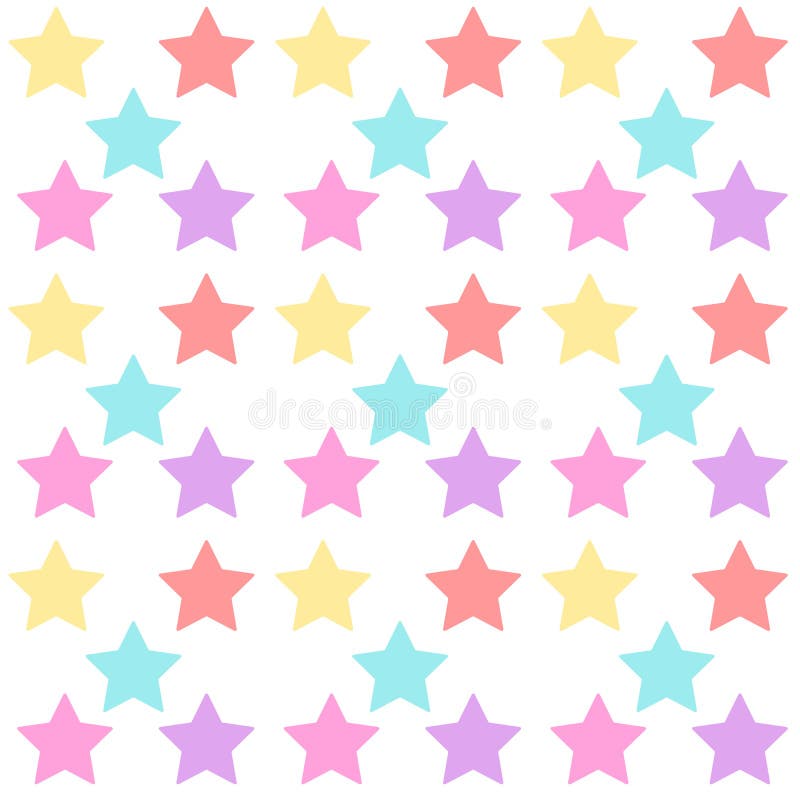 Pattern with Stars of Different Colors Stock Illustration ...