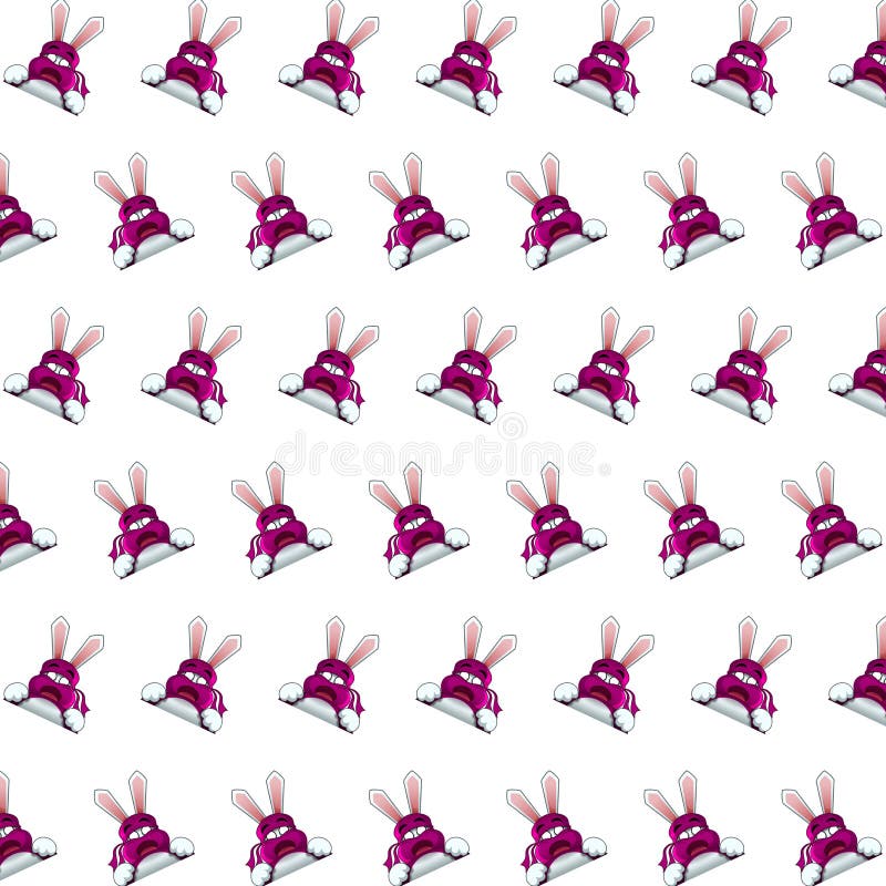 Ninja Rabbit - Sticker Pattern 32 Stock Illustration - Illustration of ...