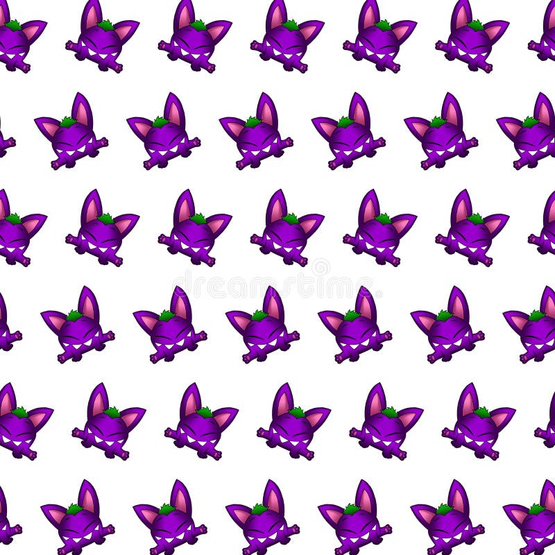 Purple Gremlin - Sticker Pattern 31 Stock Illustration - Illustration ...