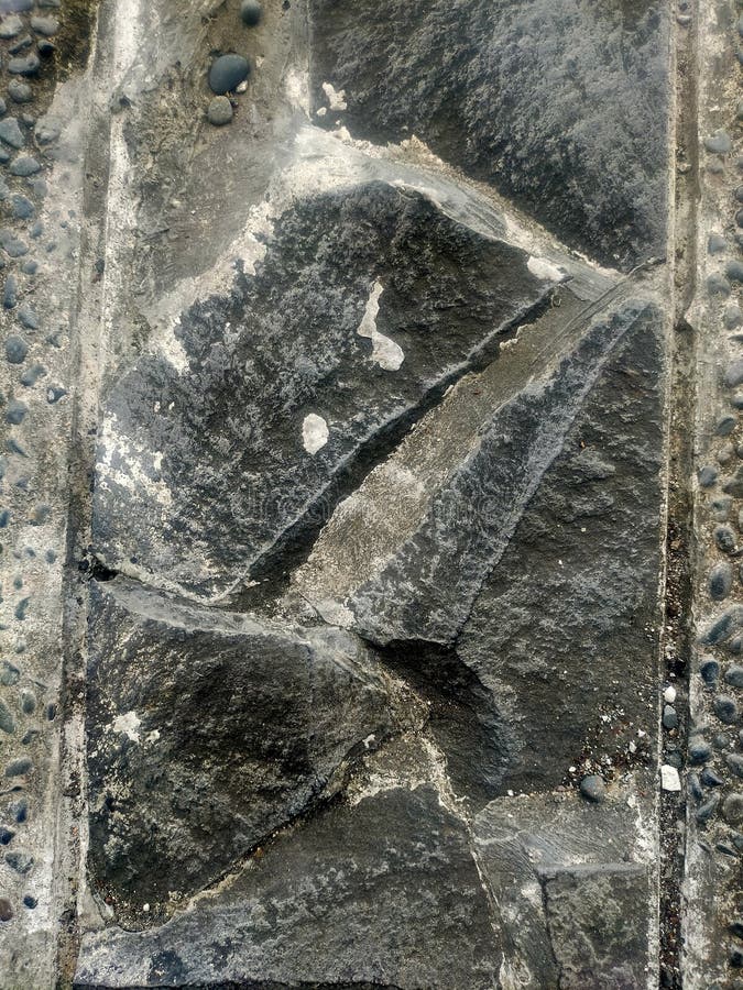 The Pattern of the Stone Arrangement Cemented on the Wall Stock Image ...