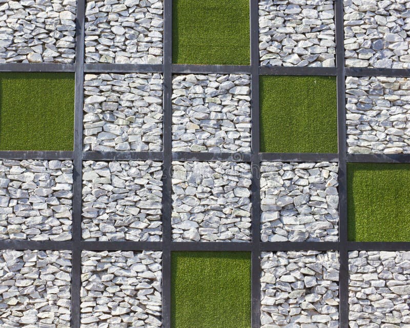 Pattern of stone and grass stock photo. Image of architecture - 23961266