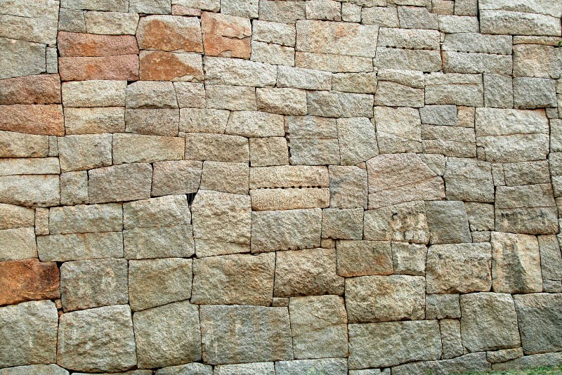 Pattern of Stone Wall Built with Dressed Slabs Stock Photo - Image of ...