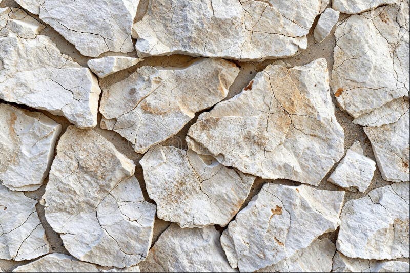 A Pattern of Stone Wall Texture, Featuring White Rocks and Sandstone ...